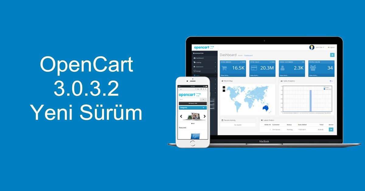 OpenCart 3.0.3.2 Yeni Sürüm - Pro Tasarım